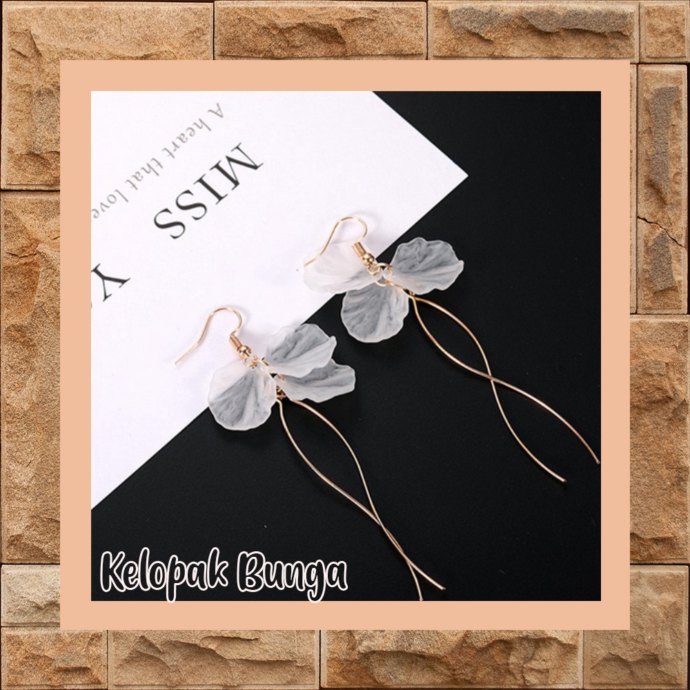 Jual Anting Korea Model Kelopak Bunga (Gantung) | Shopee Indonesia