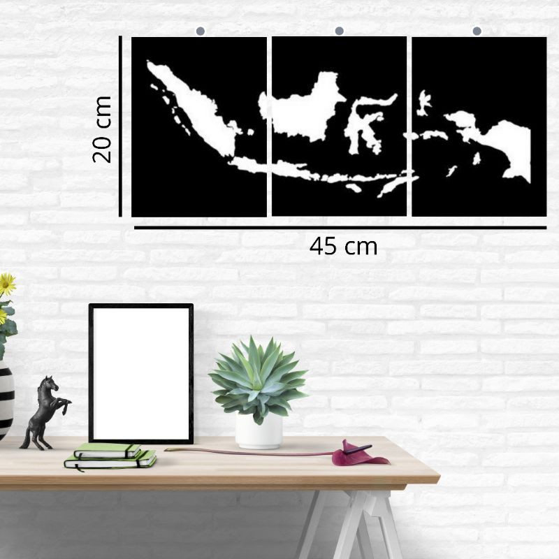 Jual Hiasan Dinding Peta Indonesia 3 PCS (20cm x 45cm) | Shopee Indonesia