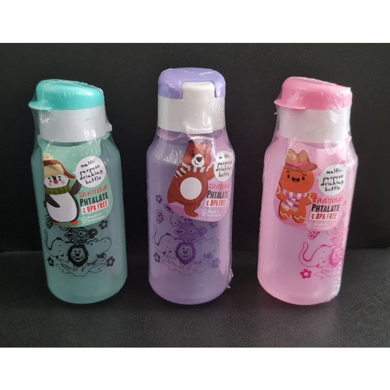 Jual botol minum anak/botol minum takuma 350ml/fliptop 350 ml/souvenir ...