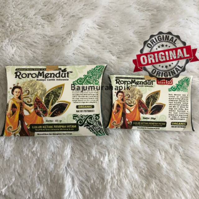 Jual Roro Mendut Lulur Pemutih Ketiak Rempah Hitam kecil 20gr/besar ...