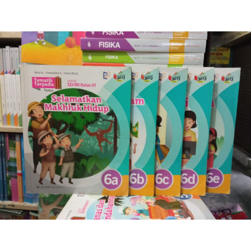 Jual BUKU TEMATIK TERPADU TEMA 6A, 6B, 6C, 6D, 6E, 6F UNTUK SD KELAS 6 | Shopee Indonesia