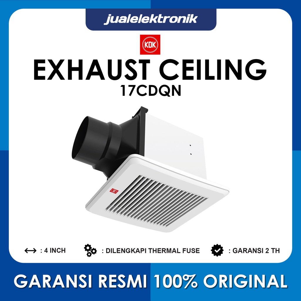 Jual KDK Exhaust Ceiling Fan Sirrocco 4 Inch Pipa - 17CDQNA Kipas Angin ...