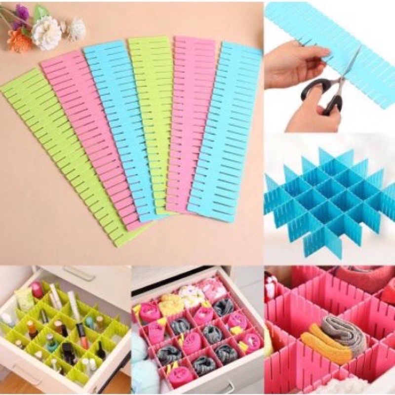 Jual SEKAT LACI LEMARI RAK ORGANIZER Partisi Pembatas Sekat Laci ...