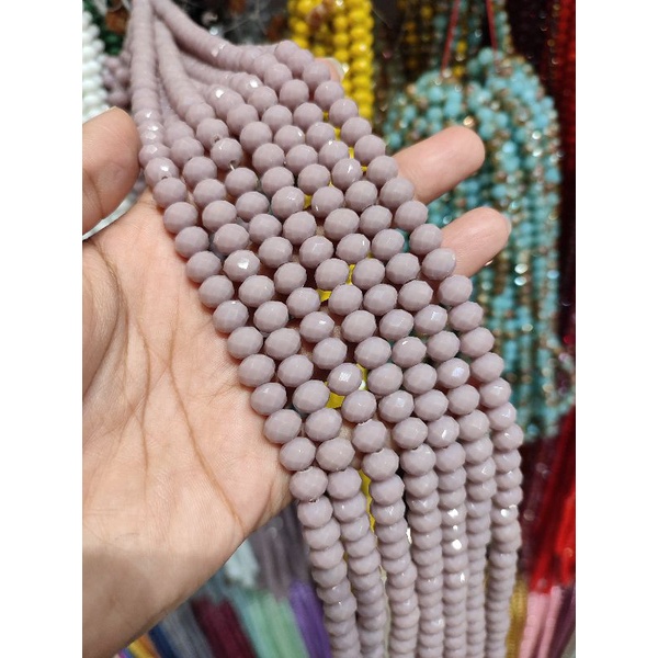 Jual Manik Kristal Ceko Bapau 8 MM Perenceng DIY Manik Manik Payet ...