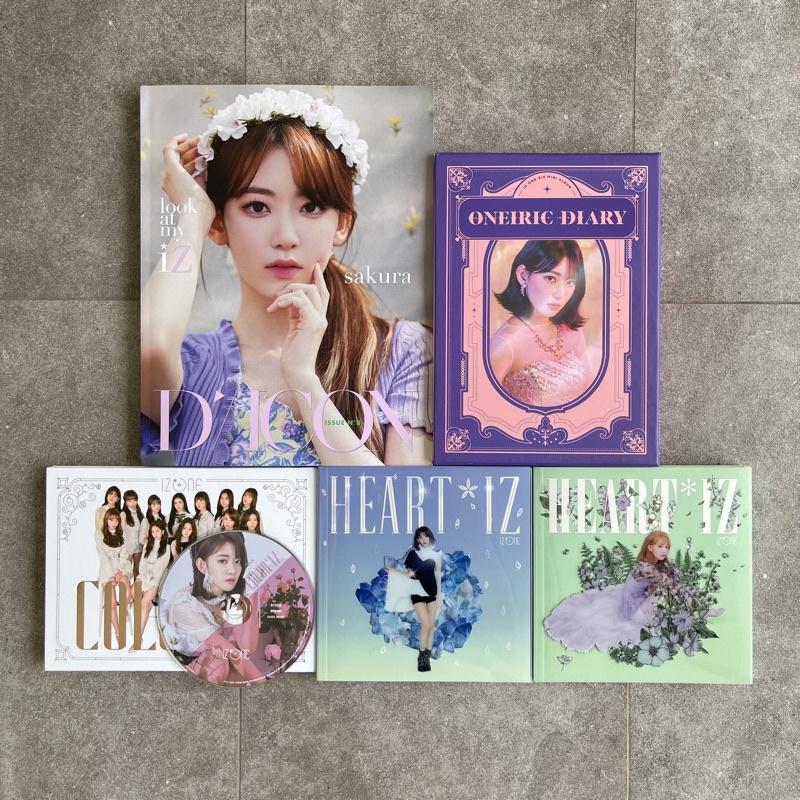 Jual IZONE IZ*ONE ALBUM MAGAZINE SET MIYAWAKI SAKURA COLORIZ HEARTIZ ONEIRIC DIARY DICON ...