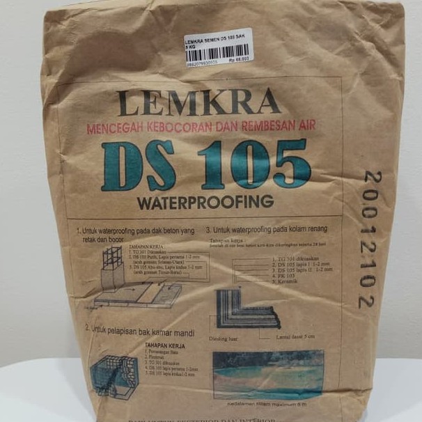 Jual Lemkra DS 105 Sak 5 Kg - Semen Instan Waterproofing Anti Bocor Abu | Shopee Indonesia