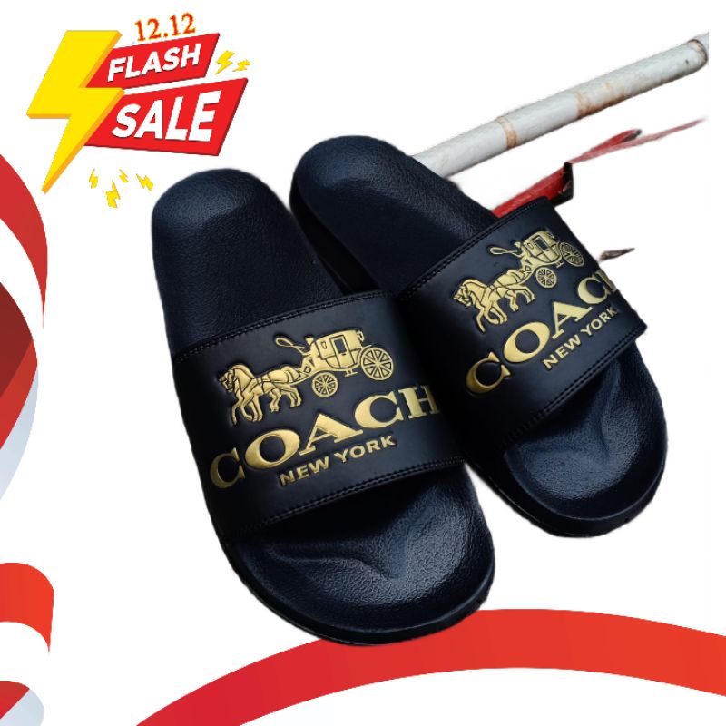 Jual Sandal slide flip/flop wabbing sandal/sendal Coach original sandal ...