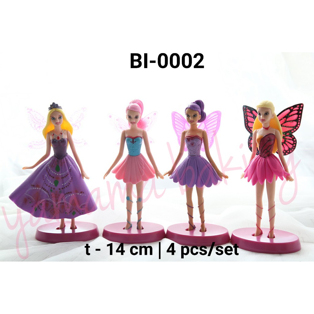 Jual BI-0002 Topper Figurine hiasan kue barbie princess fairy peri ...