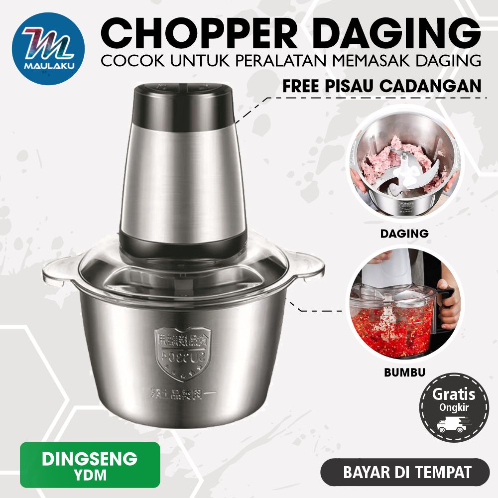 Jual Blender Penggiling Daging Bumbu Meat Grinder Chopper Stainless ...