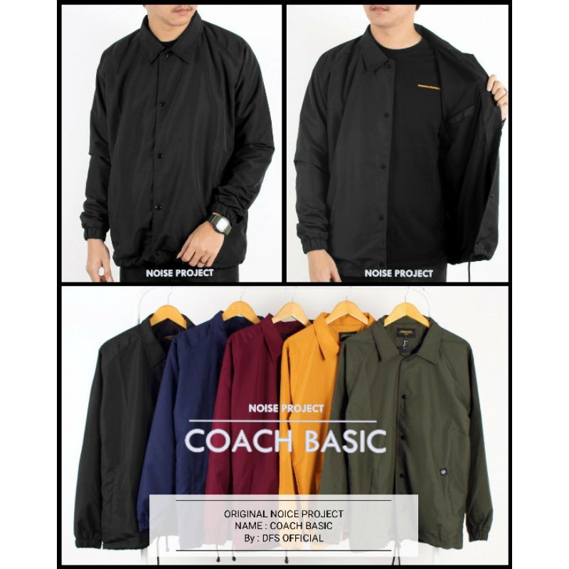 Jual Noice Project Jaket Coach Basic Polos Cowok / Jaket Running Cowo ...