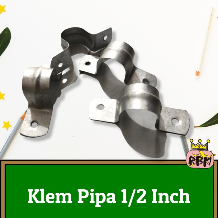 Jual Klem Pipa Ukuran 1/2 Inch / Klem Pipa Paralon / Penyangga Pipa ...