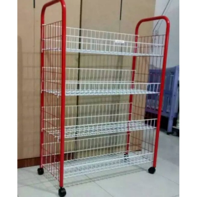 Jual RAK SERBAGUNA JUMBO RAK CHIKI RAK DISPLAY SNACK JUMBO RAK BESI 4 ...