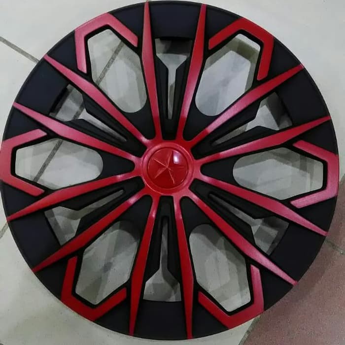 Jual Dop Velg Ukuran Ring 13 13" Mobil Merah Hitam | Shopee Indonesia