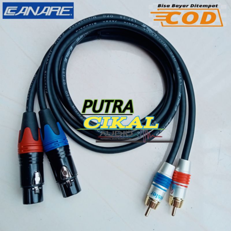 Jual Kabel Konektor Dari Mixer Ke Power Amplifier Jek Xlr Female to Rca ...