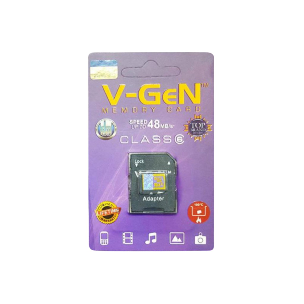 Jual Memory Card V-gen Adapter 8/16/32GB Class 6 Garansi Resmi Original ...