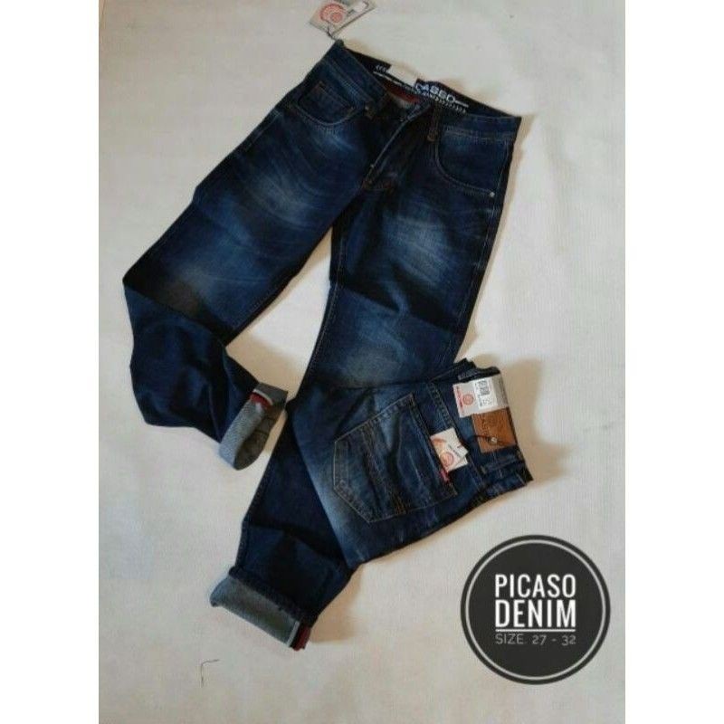 Jual Picasso Jeans Pria Original Model Semi slim fit // Celana Panjang ...