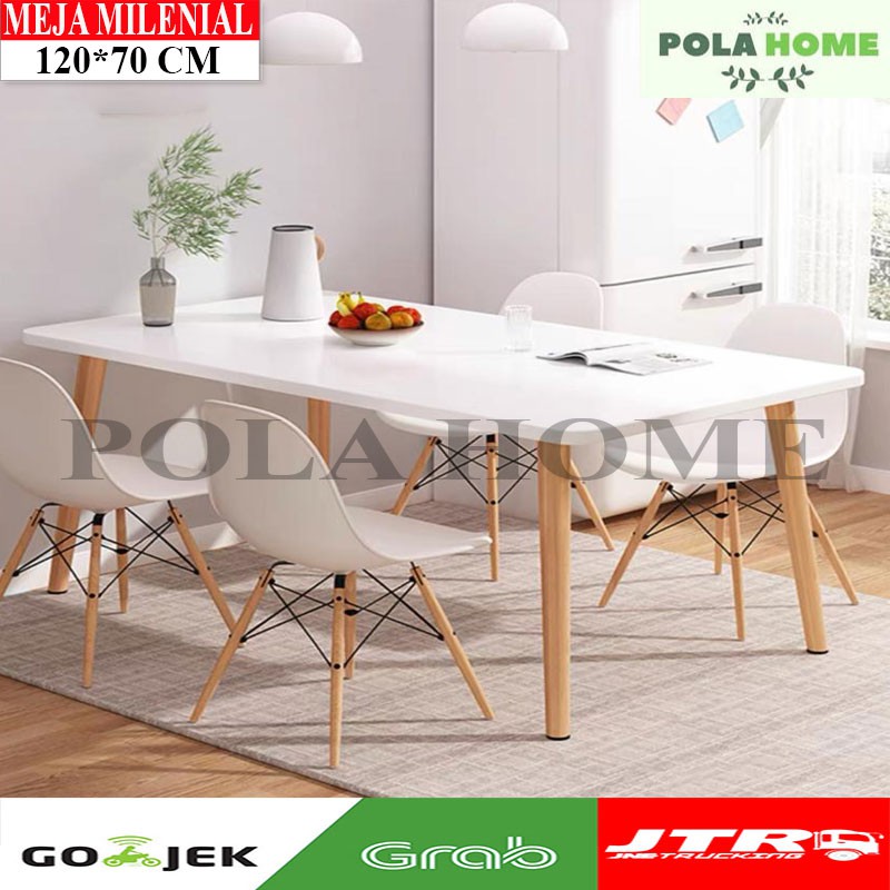 Jual Pola Meja Putih Meja Makan Meja Multifungsi Minimalis | Shopee ...