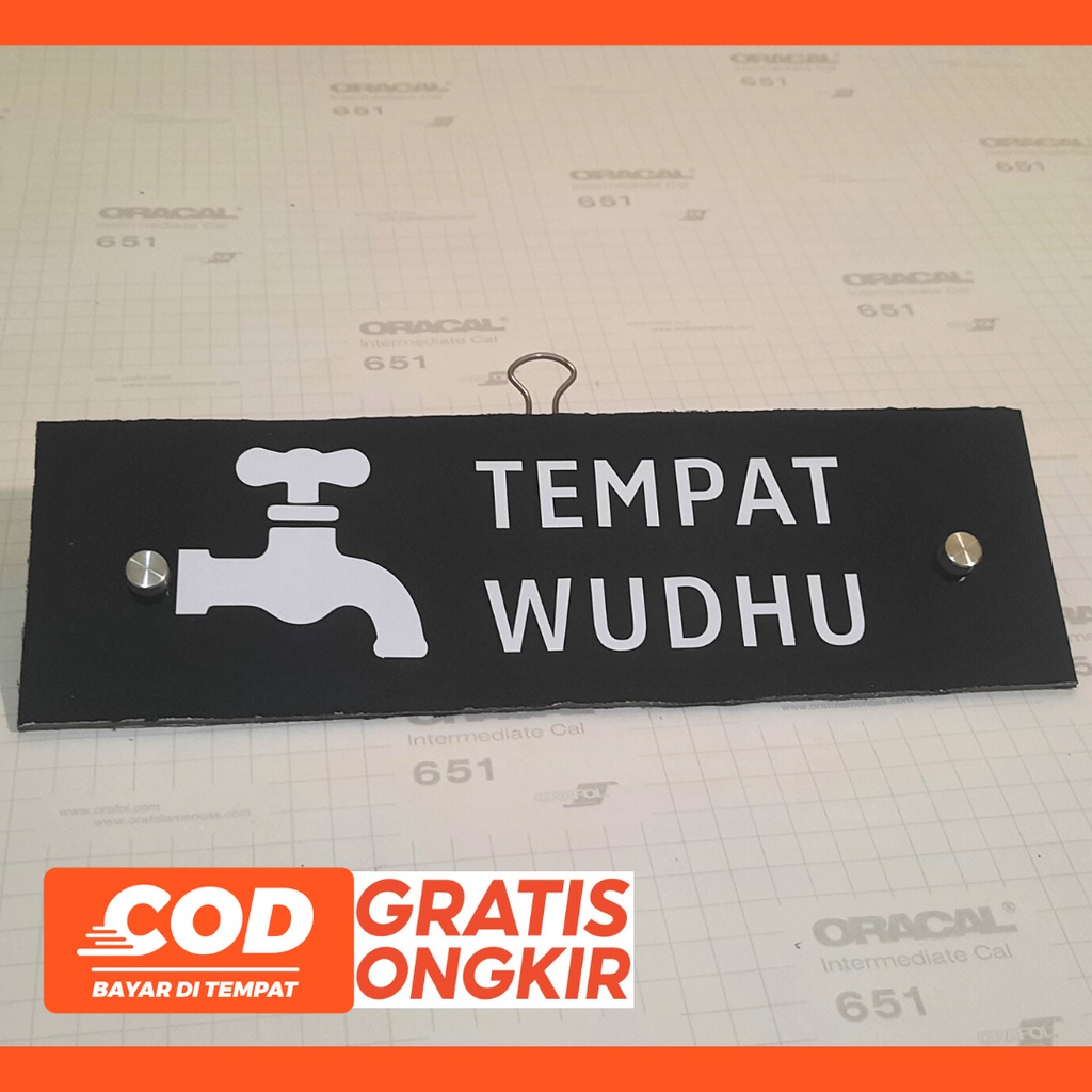 Jual Sign Papan Tempat Wudhu signboard musholla masjid ACP bukan ...