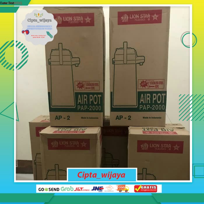 Jual TERMOS AIR POMPA 2 LITER LION STAR PAP 2000 AP-2 / AIR POT PENCET ...