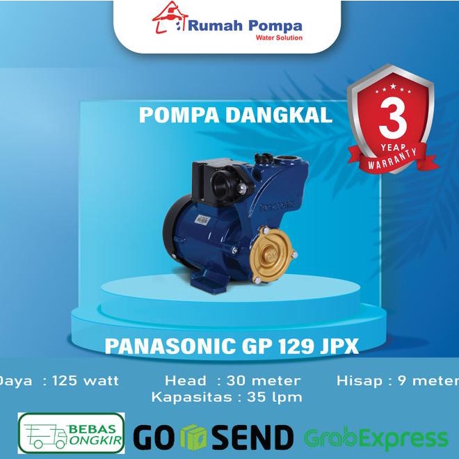 Jual Mesin Pompa Air Panasonic Gp 129 Jpx | Shopee Indonesia