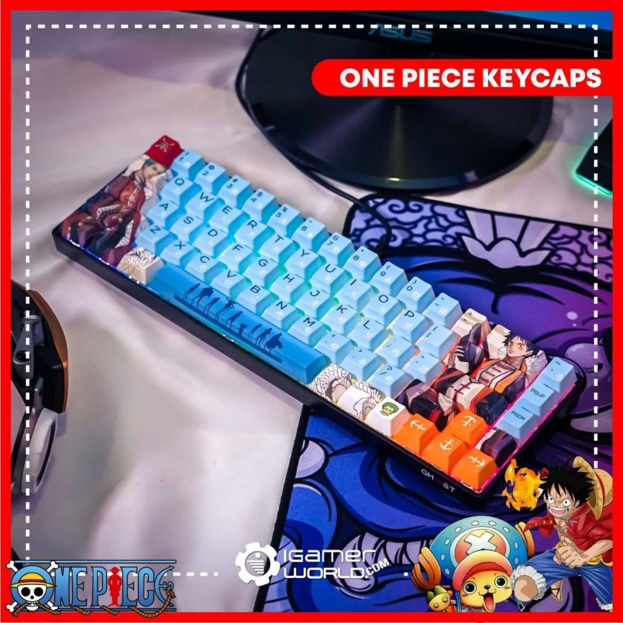Jual Keycaps One Piece PBT 129 Tuts Dyesub for Mechanical Gaming ...