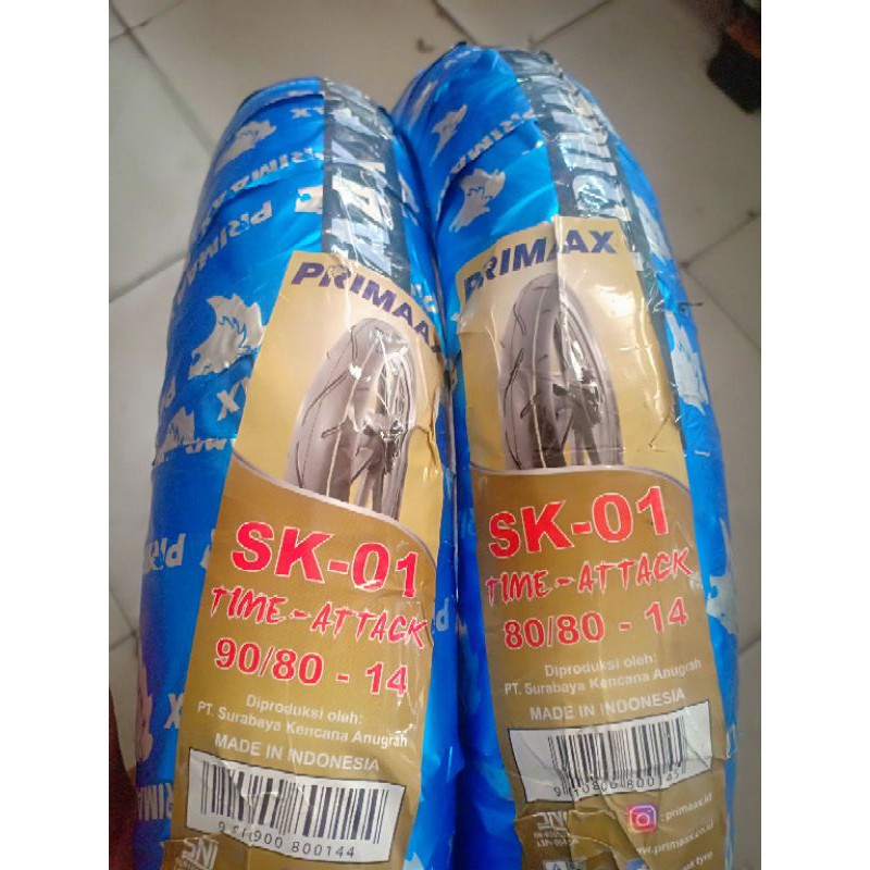 Jual ban primaax SK-01 ring 14 sepasang depan/belakang ukuran 80-80/14 dan 90-80/14 medium ...
