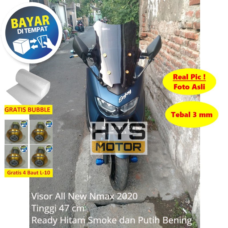 Jual [GRATIS BAUT] Visor Windshield NMAX New 2020 Variasi Tebal 3 mm ...