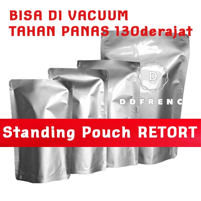 Jual Standing Pouch RETORT 13x20 vacuum steril 130 derajat daging ...