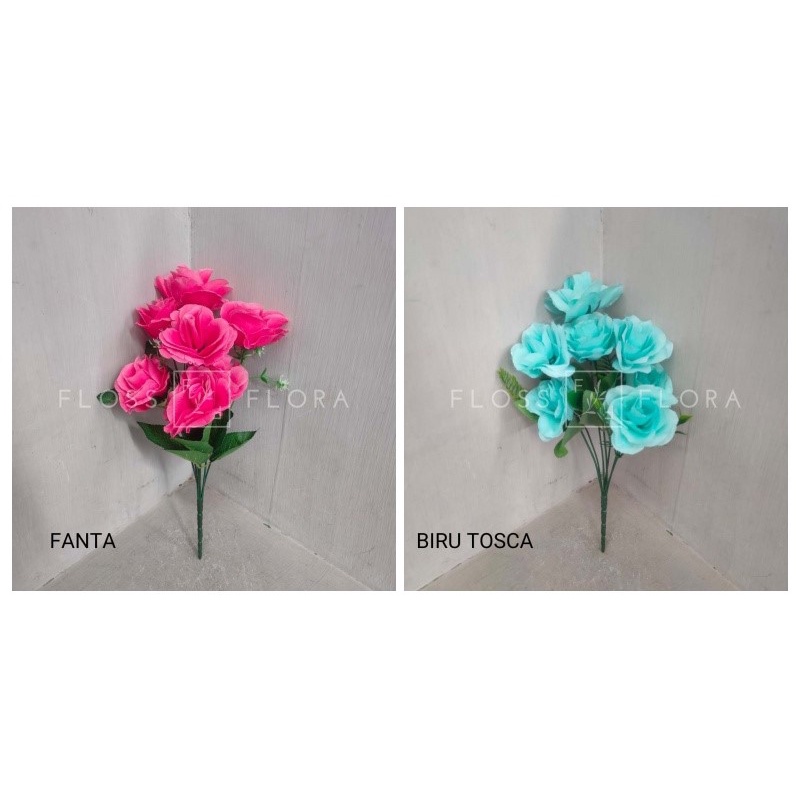 Jual Bunga Artificial / Bunga Palsu / Rose Mona X7 | Shopee Indonesia