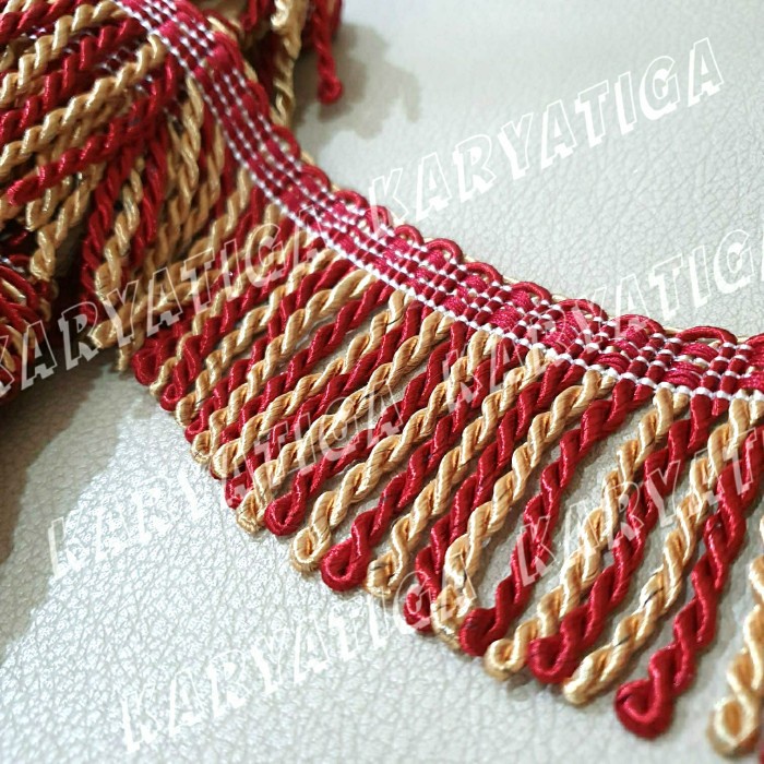 Jual Renda Rumbai Tambang/Curly Lebar 6 cm Kode 9966 - Warna (15 Meter ...