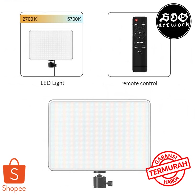 Jual Lampu LED Live Streaming Video Fill Light Dimmable 11 Inch ...