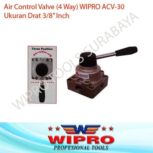 Jual Air Control Valve Kontrol Angin 4 Way 3/8 Inch Wipro ACV30 ...