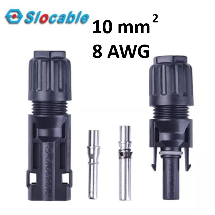 Jual Slocable MC4 Connector Solar Panel Surya 10 mm/8 AWG 65A High ...