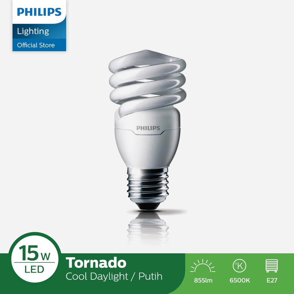 Jual Philips TORNADO 15W CDL E27 220V Putih | Shopee Indonesia