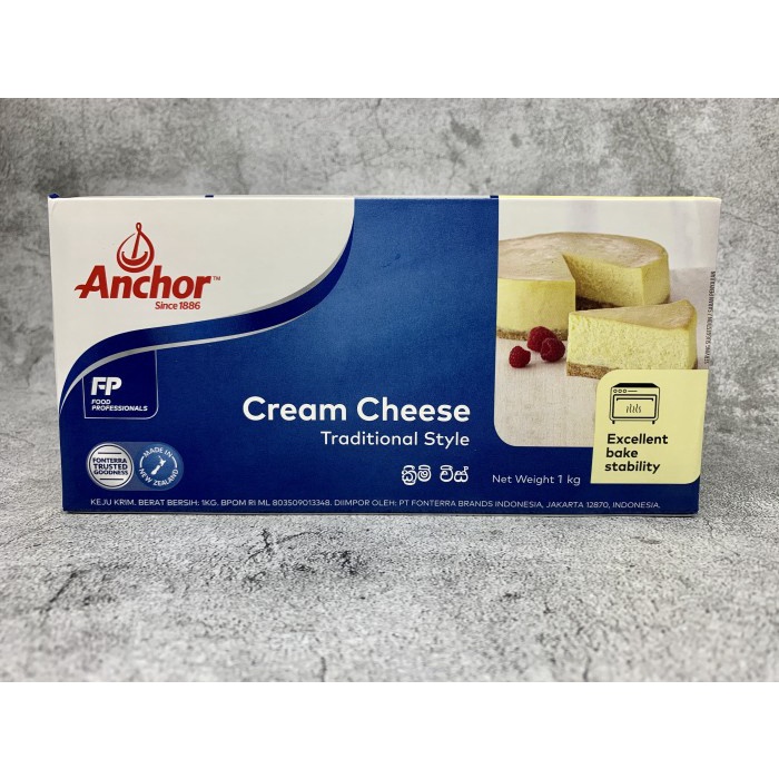 Jual Keju- Anchor Cream Cheese 1 Kg -Keju. | Shopee Indonesia