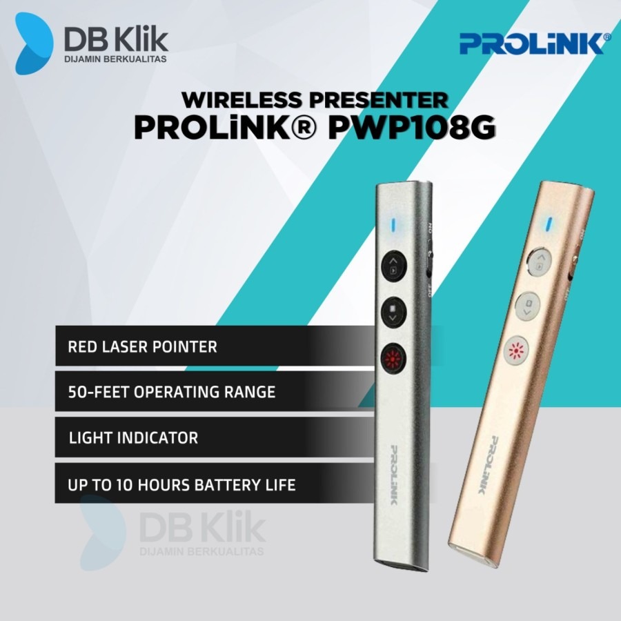 Jual Presenter PROLINK PWP108G 2.4GHz Wireless Red Laser | Prolink ...