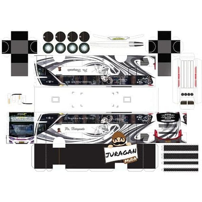 Jual DIY Miniatur Bus Haryanto 060 Tanah Suci JetBus Papercraft ...