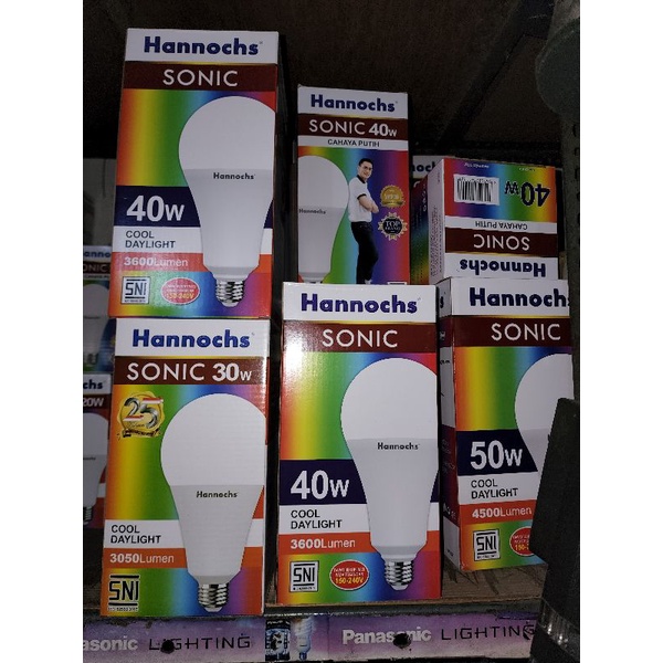 Jual Bohlam Lampu LED Hannochs SONIC Putih SNI 30w 40w 50w White Putih ...