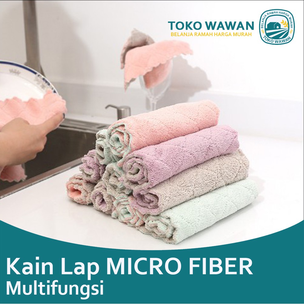 Jual Kain Lap Tangan Microfiber Serbaguna Bisa untuk Piring Meja Kaca ...