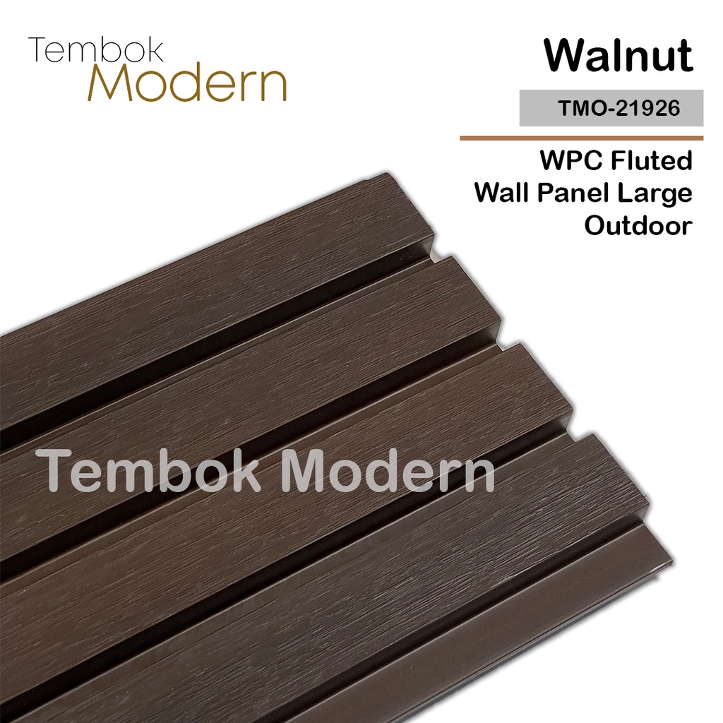 Jual Wall Panel WPC Fluted Large Walnut 280 CM x 26 MM x 21,9 CM ...