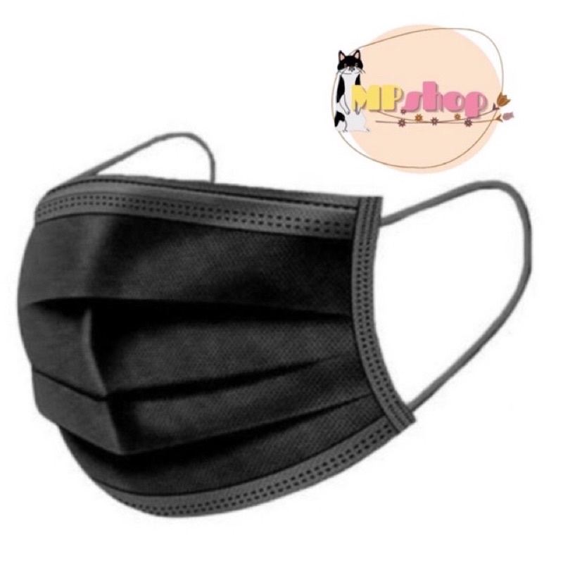 Jual MASKER HITAM 3 PLY BNPB MASKER KUPING DISPOSIBLE MASK DUCKBILL ...