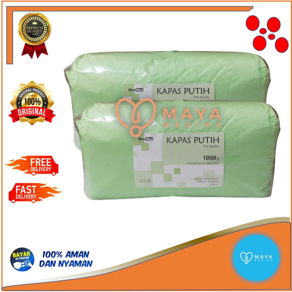 Jual Kapas Putih / Onemed / 1000 gr / Kapas Gulung Pembalut Luka ...