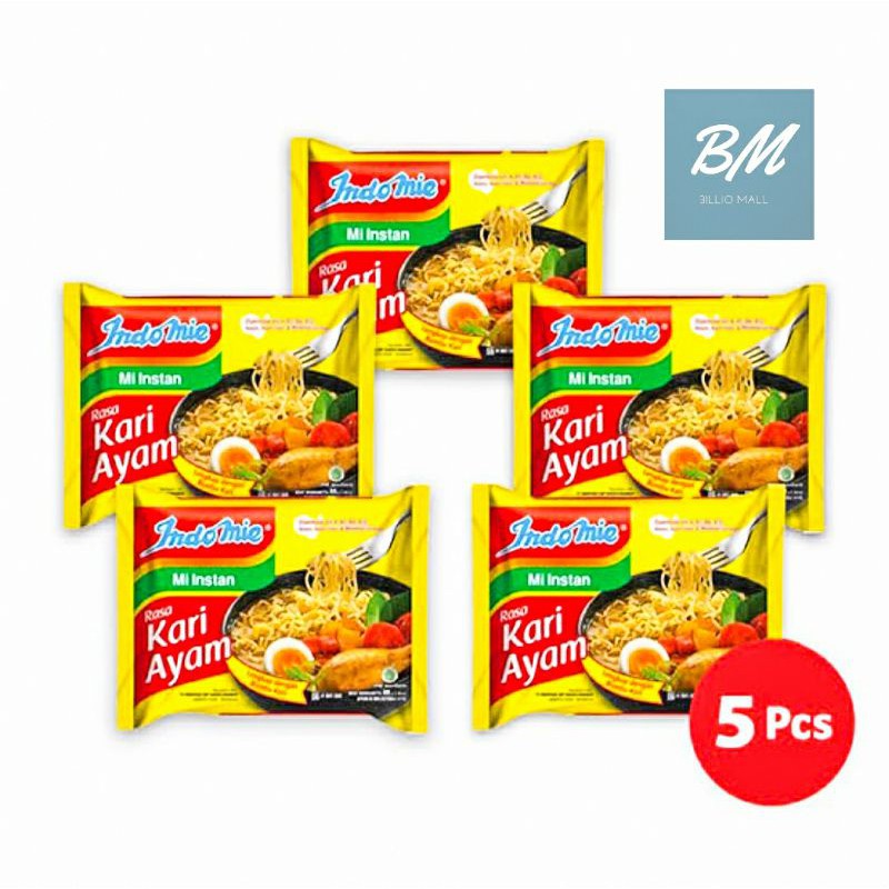 Jual Indomie Kari Ayam 5 Pcs / Mie Indomie Kuah Rasa Kari Ayam 5 ...