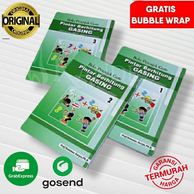 Jual BUKU PETUNJUK GURU 123 (3 Buku) Matematika Gasing karangan prof ...