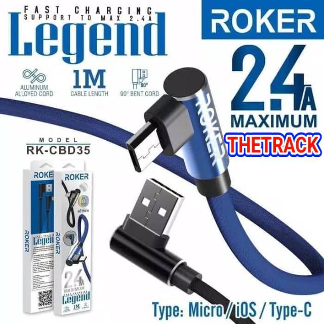 Jual KABEL ROKER TYPE C RK24 / KABEL ROKER LEGEND USB C 1 METER RK ...