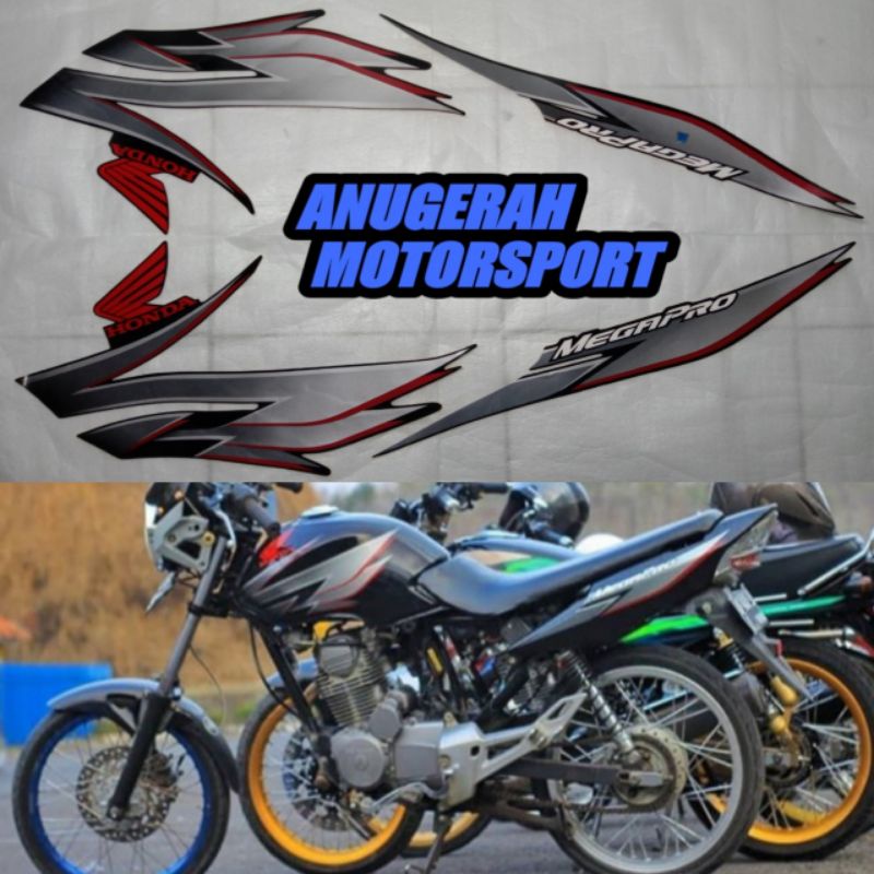Jual striping Megapro Primus hitam merah ( MP / Mega pro) | Shopee ...
