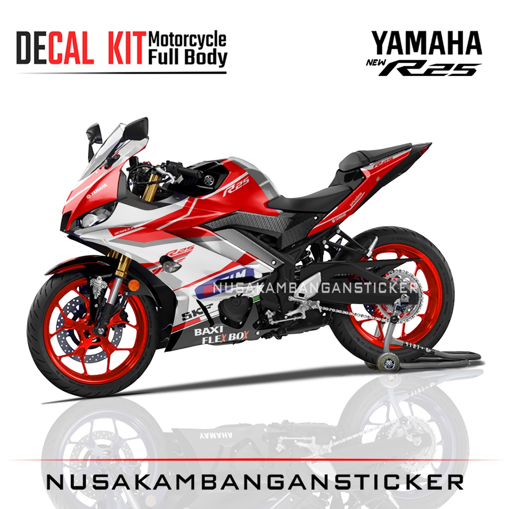 Jual Stiker R25 New GRAFIS LIVERY FLEX BOX DUCATI R25 MERAH 05 | Shopee ...