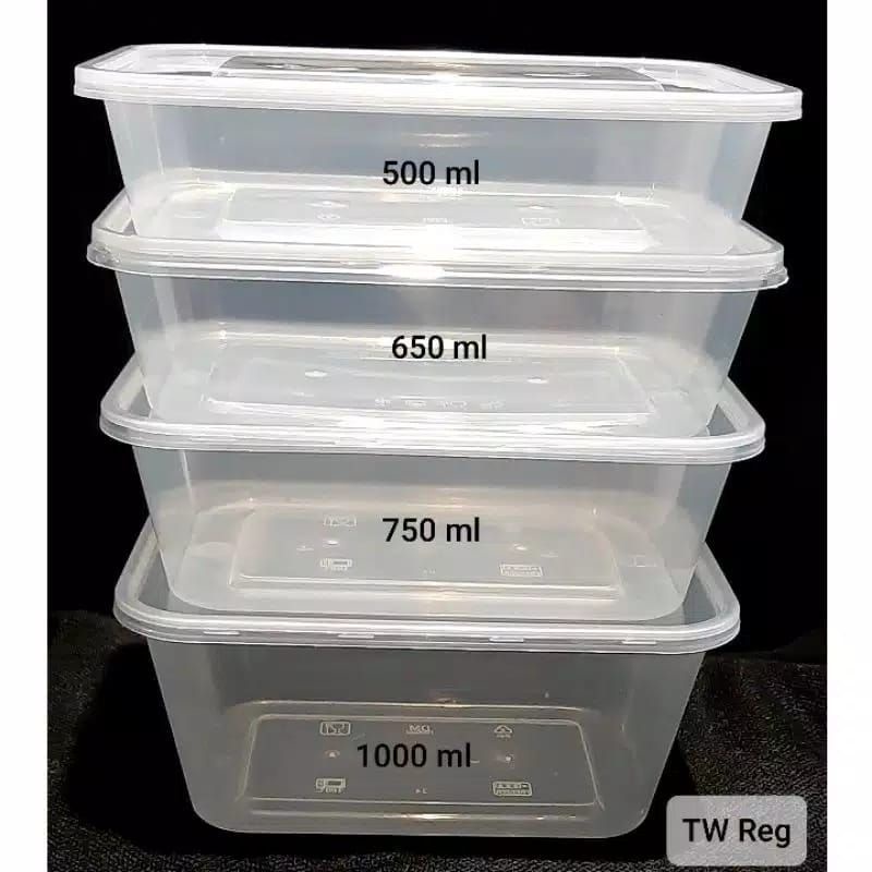 Jual Thinwall Panjang / Food Container / Kotak Makan 750 ml | Shopee ...