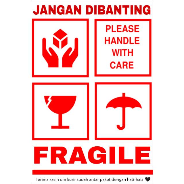 Jual Stiker Paket JANGAN DIBANTING Din Din Onlineshop | Shopee Indonesia