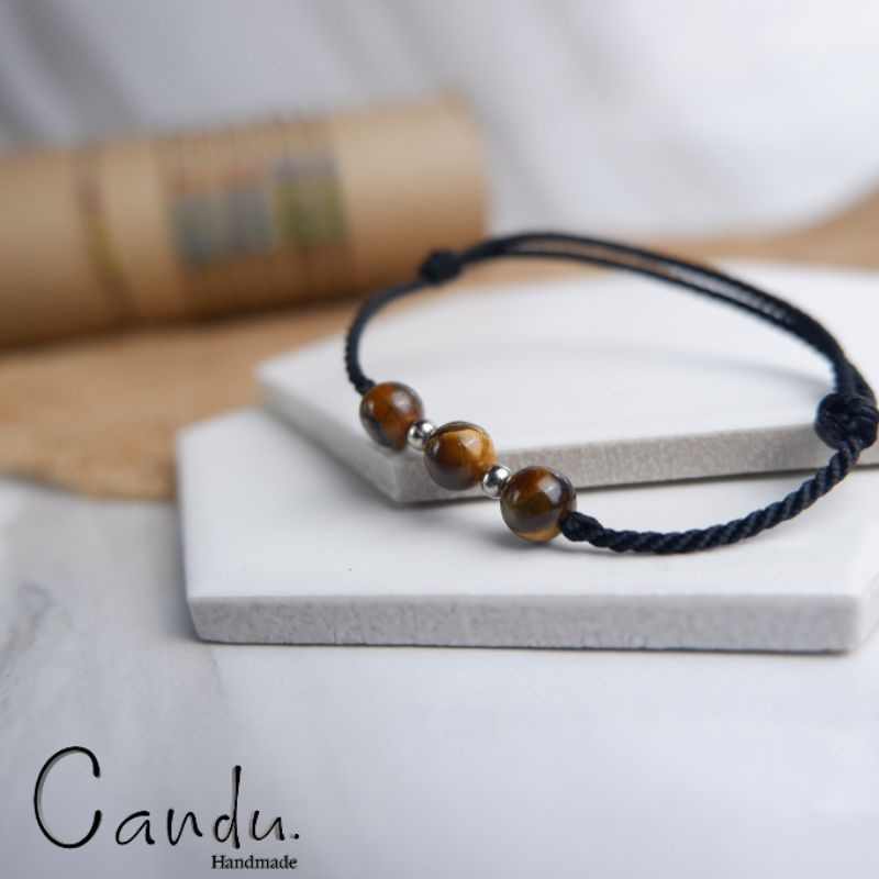 Jual Candu Handmade Gelang Batu Alam Tiger Eye Gelang Tali Stone ...